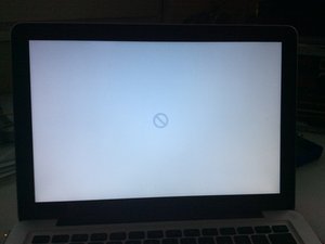 SOLVED: Circle with a line in it ,in the middle of screen. - MacBook ...