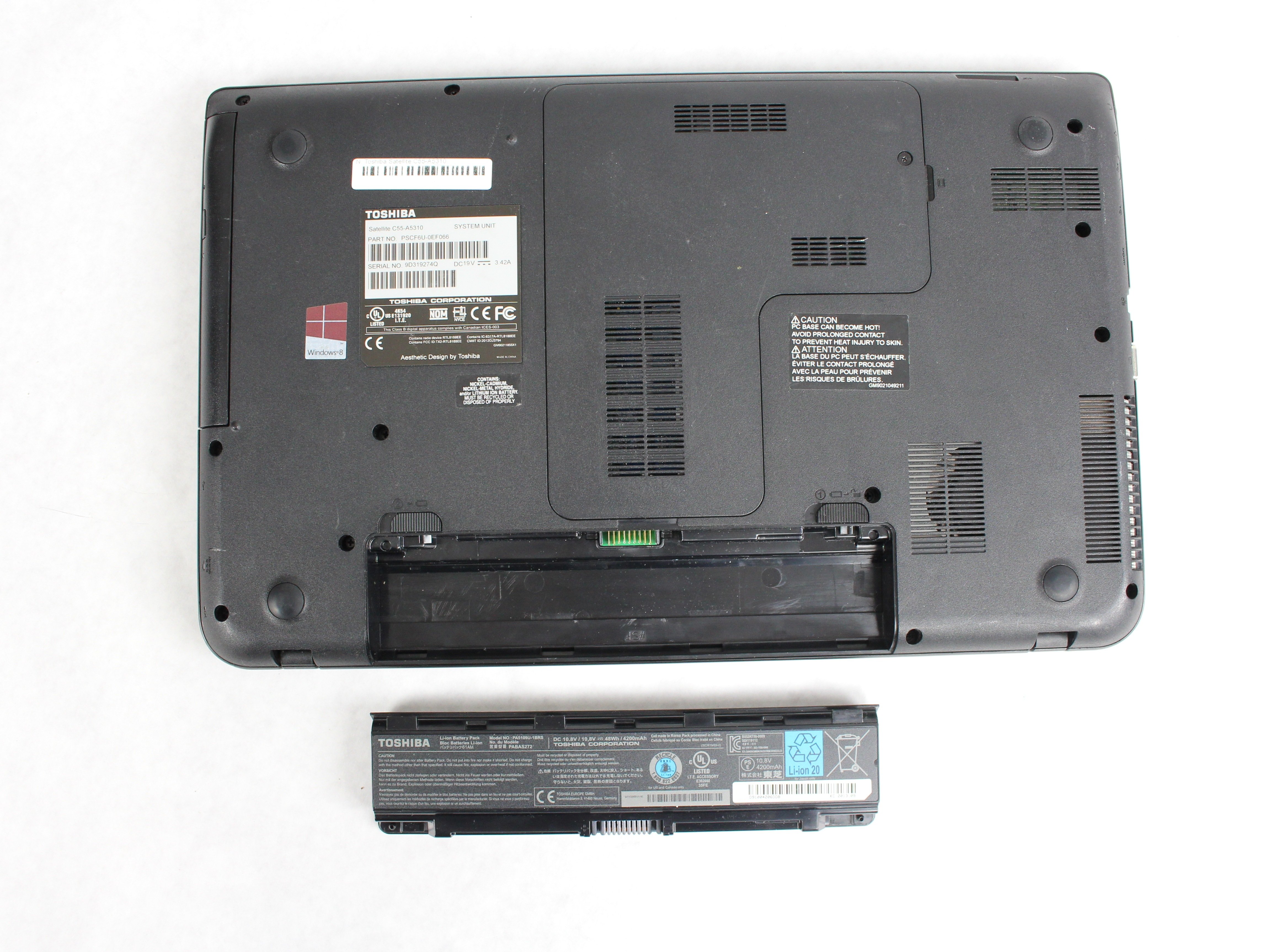Toshiba Satellite C55-A5310 Battery Replacement - iFixit Repair Guide