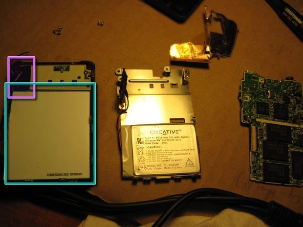 Disassembling Creative ZEN Screen and Battery - iFixit Repair Guide