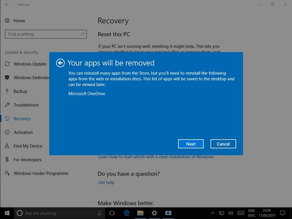 Resetting Windows 10 - iFixit Repair Guide