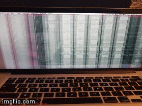Screen with white strips fading in and out, and on and off - MacBook ...