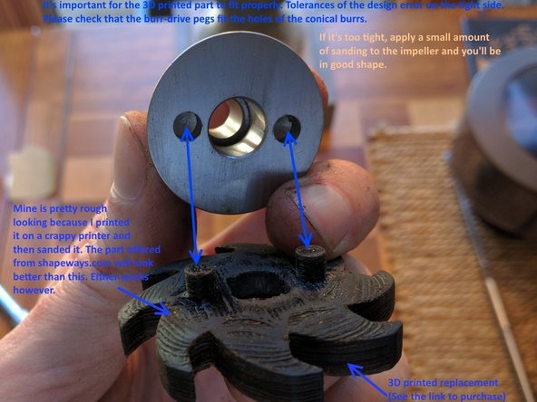 BCG800XL Grinder Jamming due to Worn Impeller - iFixit