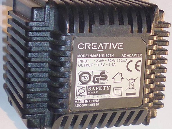creative ac adapter model maf115160th - iFixit Repair Guide