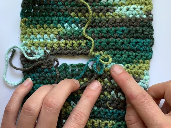 How to repair a hole in a crochet dishcloth - iFixit Repair Guide