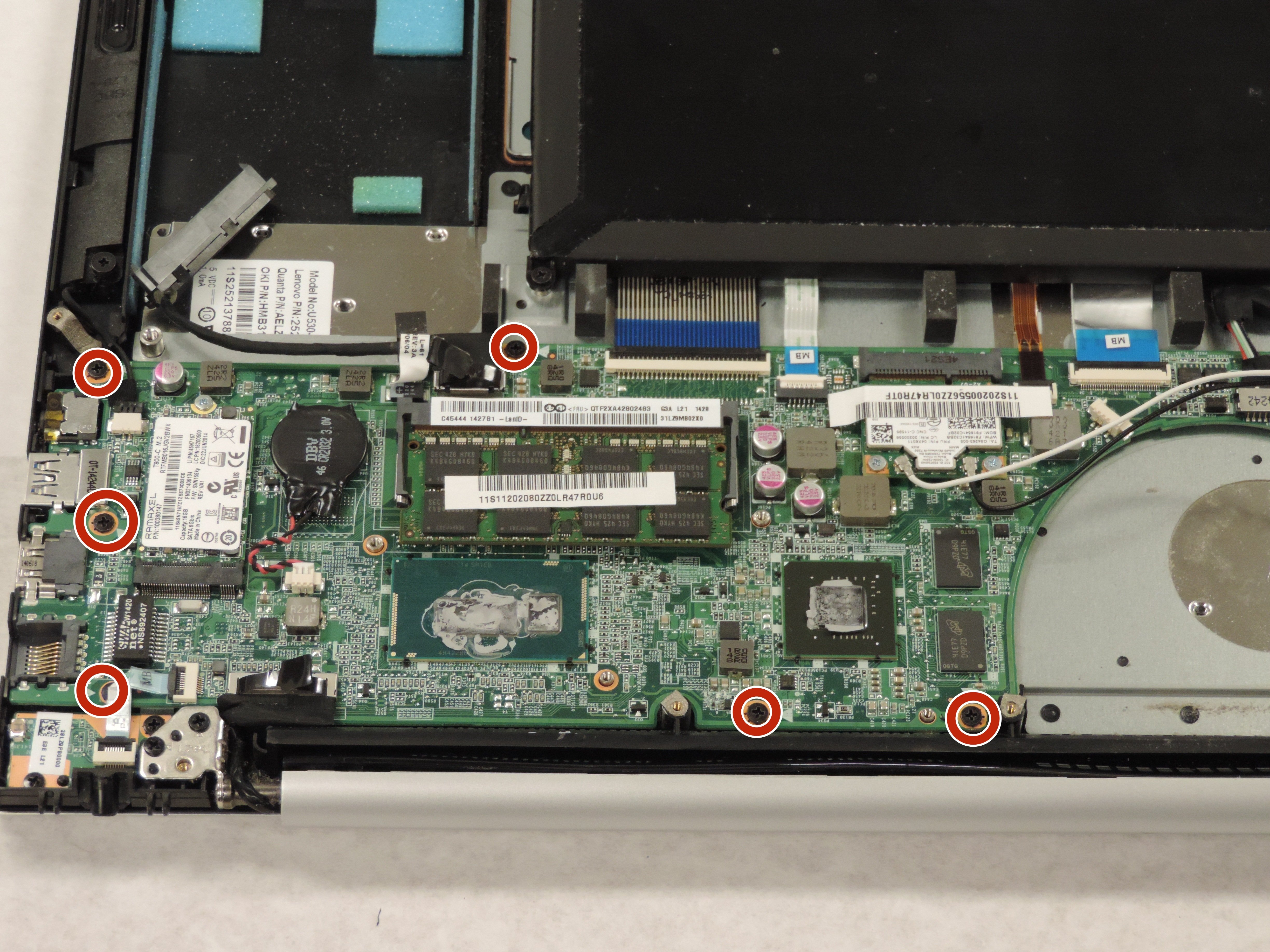 Lenovo IdeaPad U530 Touch Motherboard Replacement - iFixit Repair Guide