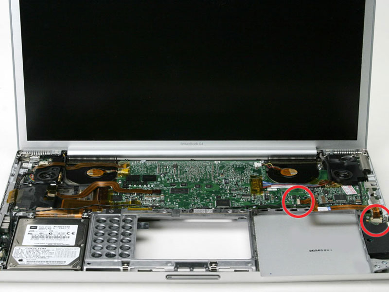 PowerBook G4 Aluminum 17" 1-1.67 GHz PRAM Battery & USB Board ...