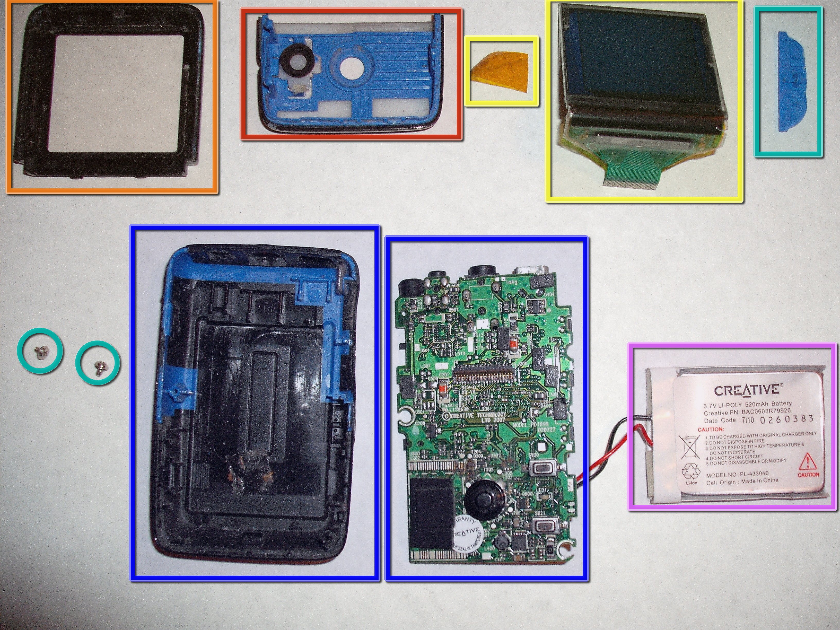 ZEN V Creative Media Player Teardown - iFixit