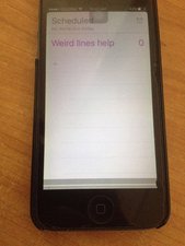 SOLVED: iPhone5 weird black horizontal line on bottom of the screen ...
