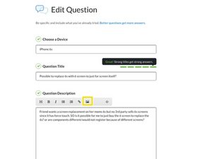 Adding images to an existing question - iFixit