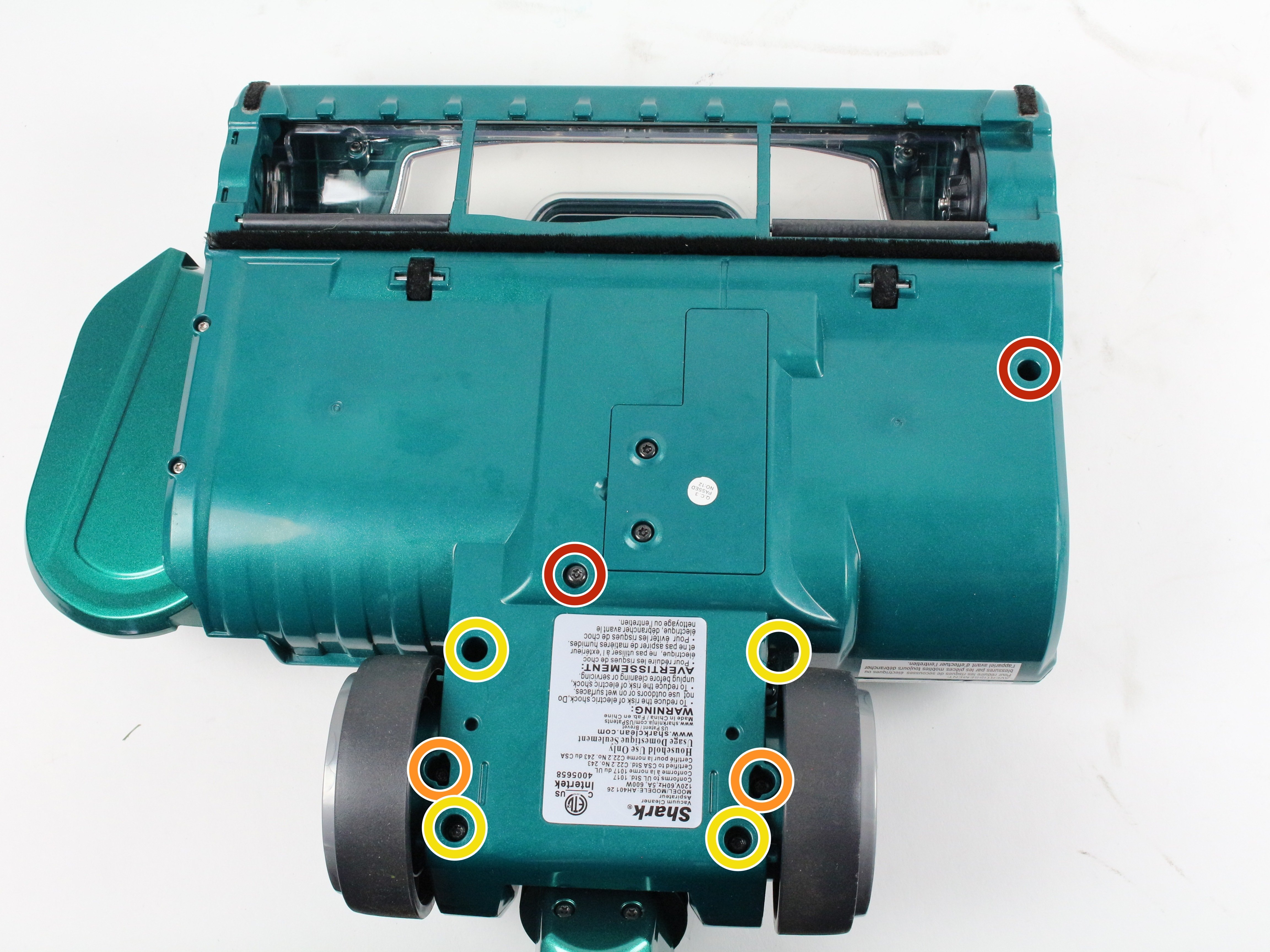 Shark Rocket Powerhead AH401 Panel Screws Replacement - iFixit Repair Guide