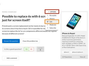 Adding images to an existing question - iFixit