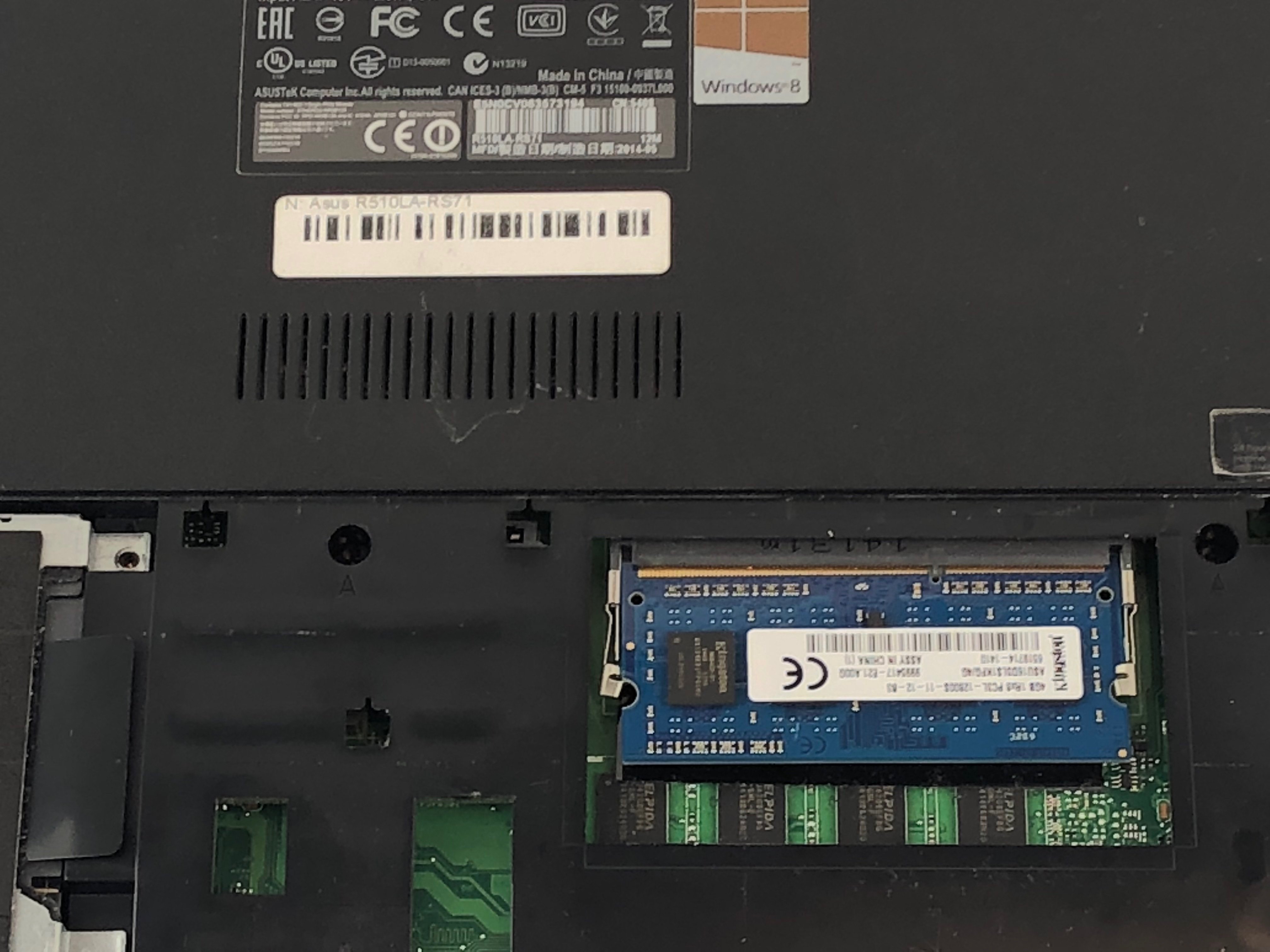 Asus R510LA-RS71 RAM Replacement - iFixit Repair Guide